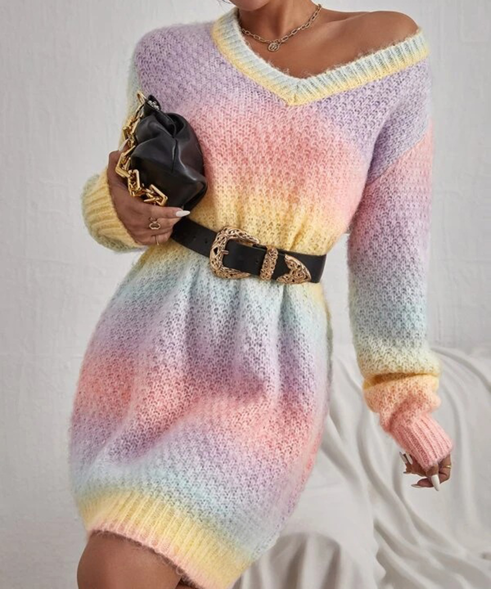 Rochie scurta SHEIN, mix culori - bg228155 | outletmag.ro