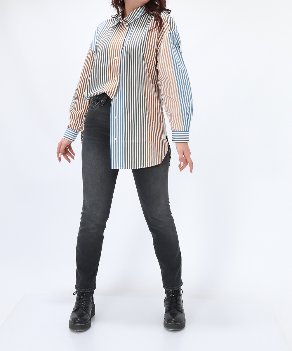 Blugi Mango cu capse, gri - ai236947 | outletmag.ro