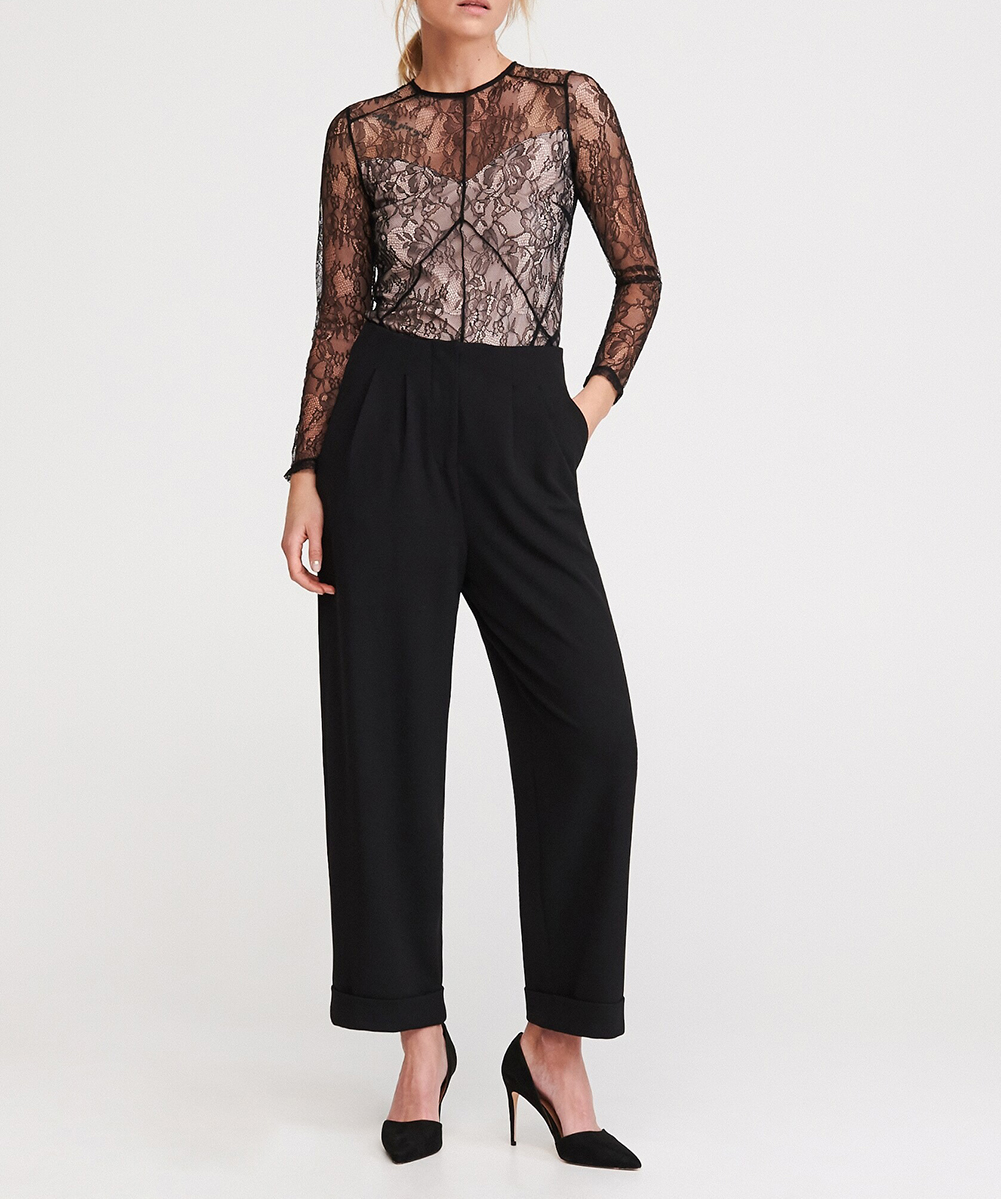 Pantaloni Reserved cu nasturi, negru - ai238517 | outletmag.ro