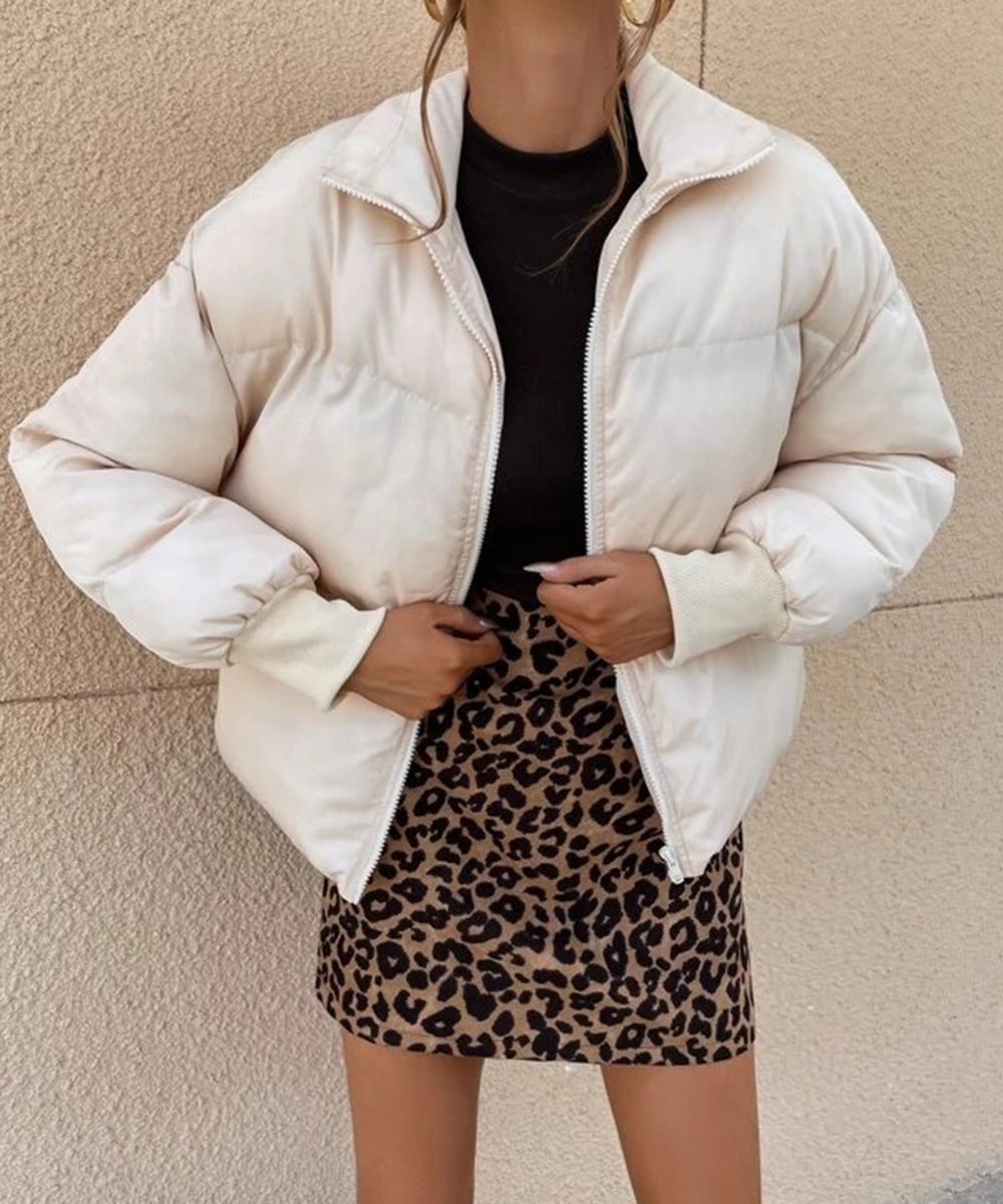 Geaca de primăvară toamnă SHEIN, crem - ab240974 | outletmag.ro