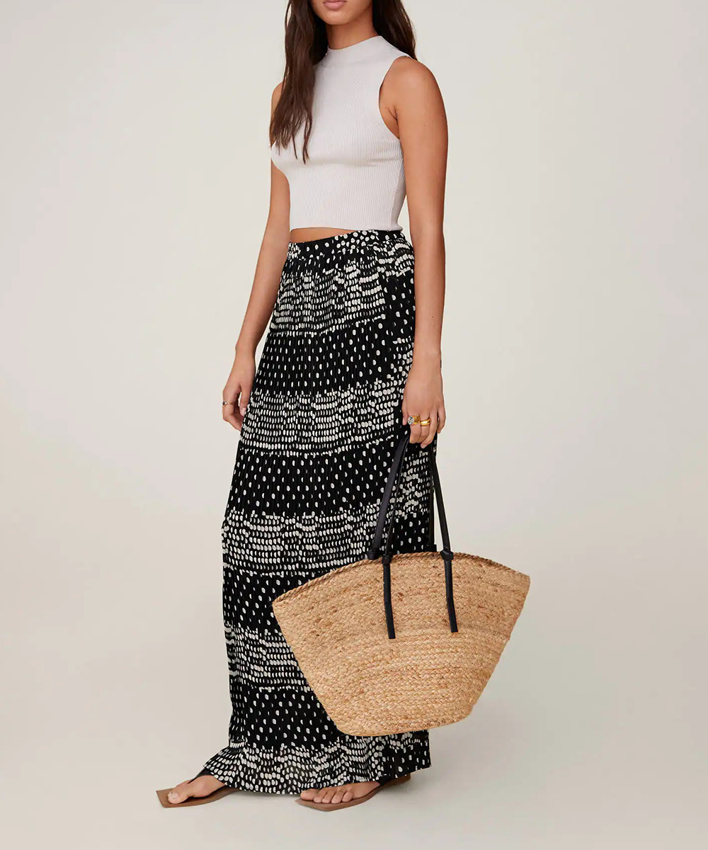 Fusta Mango, negru - pl246315 | outletmag.ro