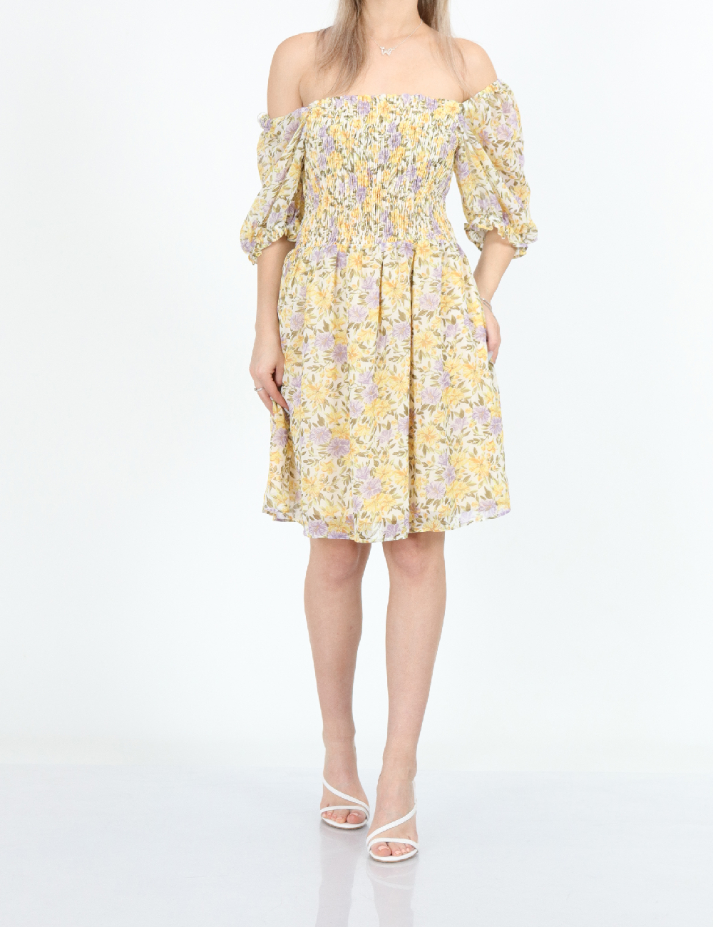 Rochie scurta Mango, floral print - ng252996 | outletmag.ro