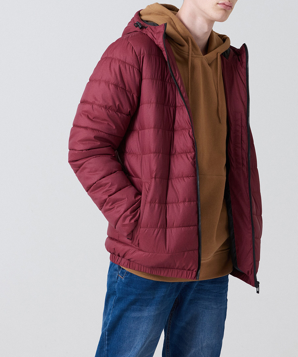 Geaca CROPP cu gluga, rosu - as267716 | outletmag.ro