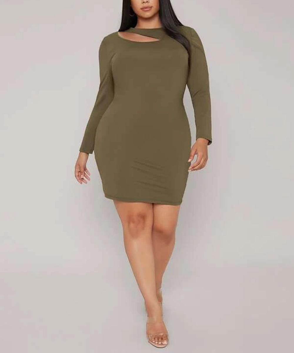 Rochie Scurta SHEIN CURVE, verde - ai305291 | outletmag.ro