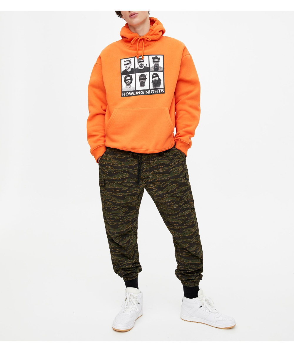 Hanorac Pull&Bear, portocaliu - tg58232 | outletmag.ro