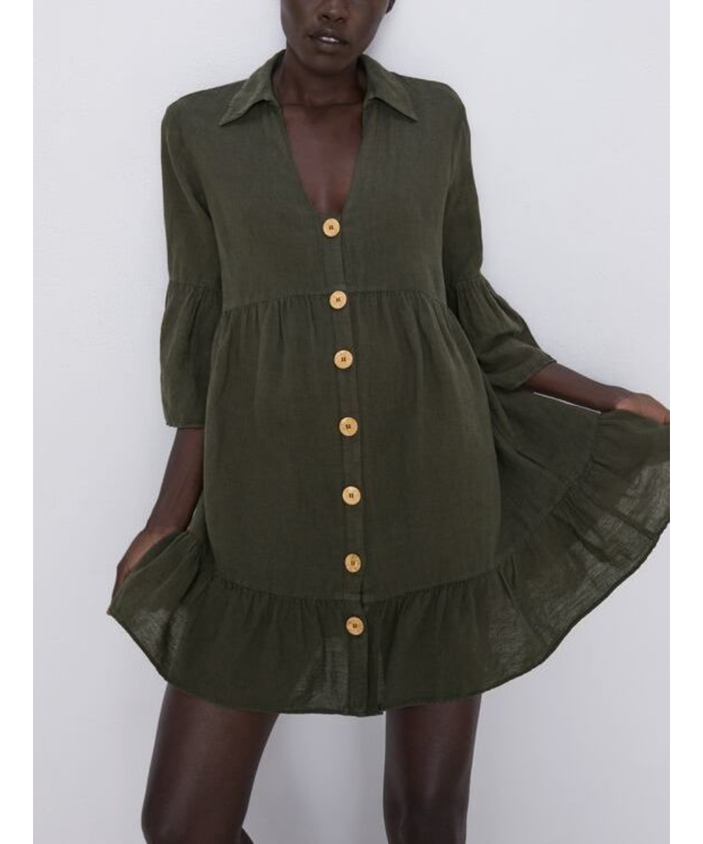 Rochie Zara, verde - tc58473 | outletmag.ro