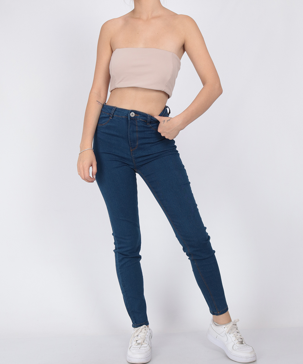 Blugi Sinsay cu capse, albastru - pl339347 | outletmag.ro