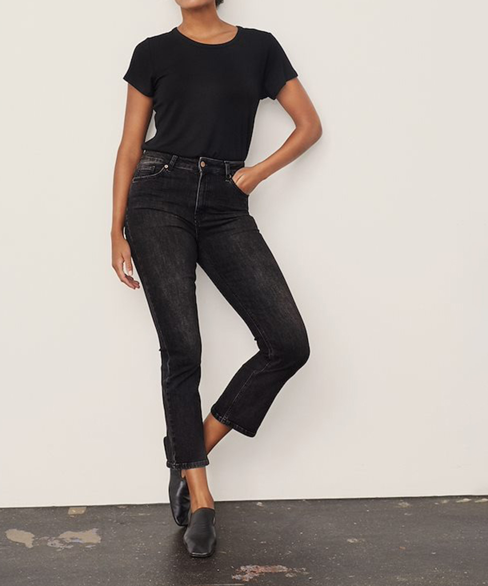 Blugi Part Two cu capse, negru - pl358721 | outletmag.ro