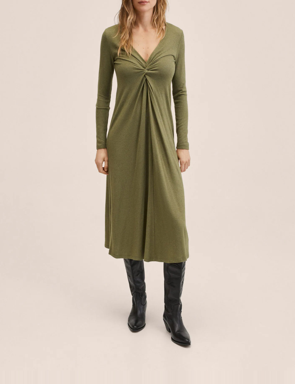 Rochie medie casual Mango, verde - cb369327 | outletmag.ro