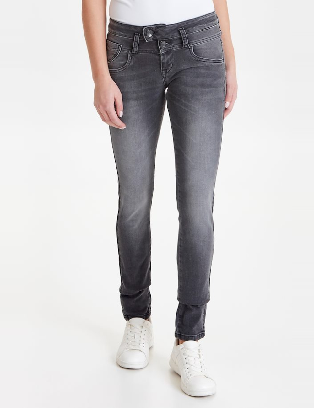 Blugi casual Pulz cu fermoar, gri - ai374257 | outletmag.ro