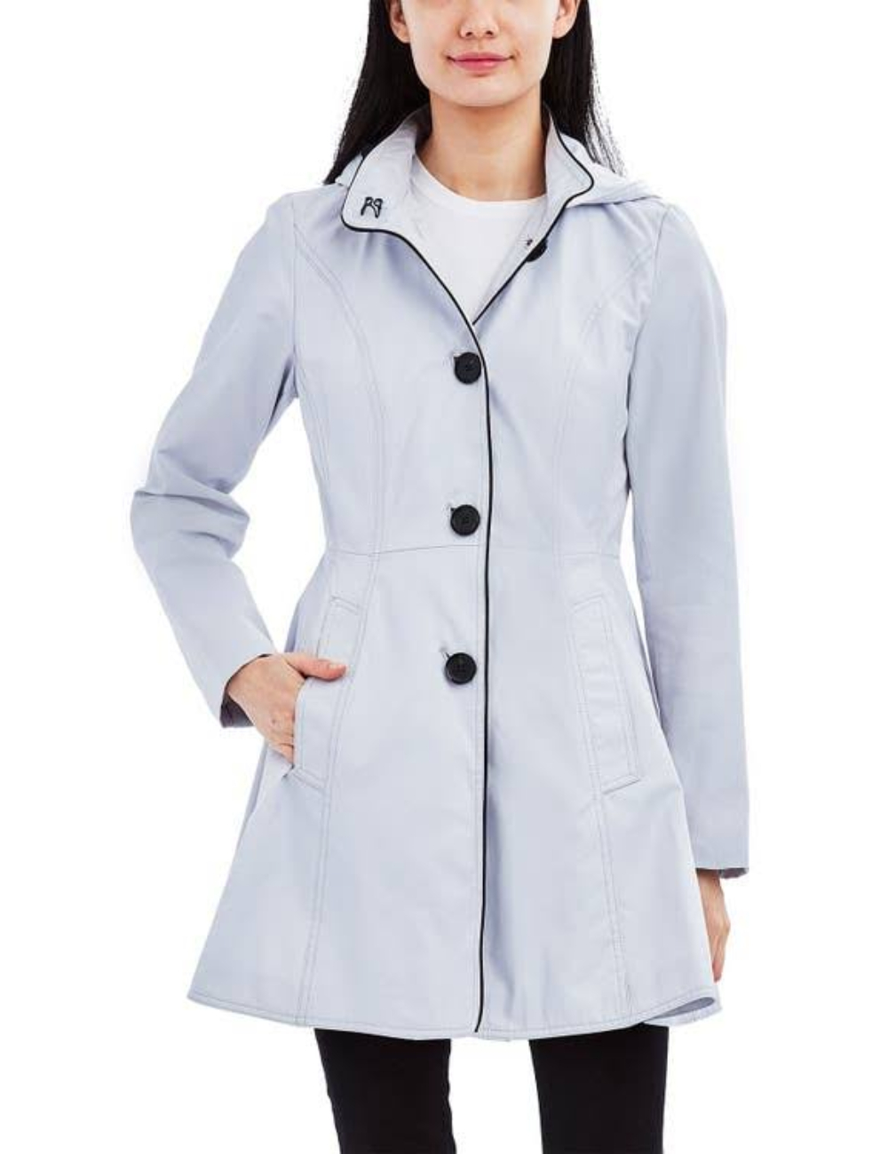 Trench casual Laundry cu cordon, gluga și nasturi, mov - vd377998 ...