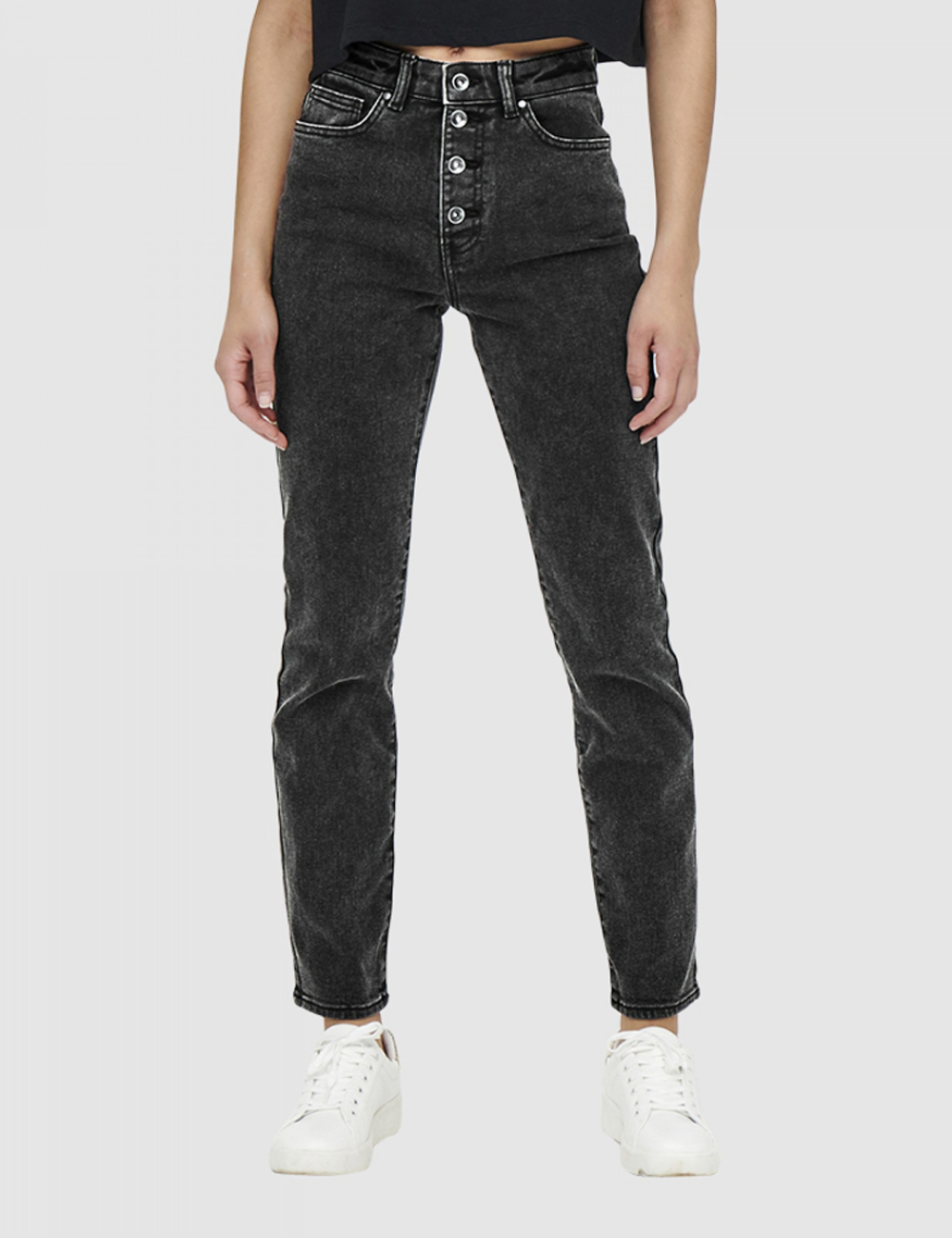 Blugi casual Only cu capse, negru - om391702 | outletmag.ro