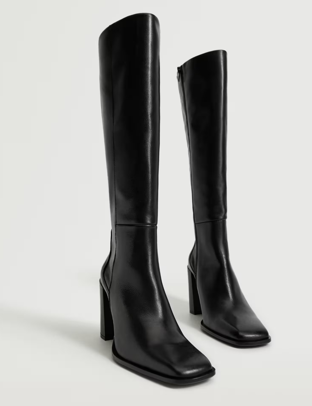 Cizme casual de iarnă Mango cu fermoar, negru - vd394604 | outletmag.ro