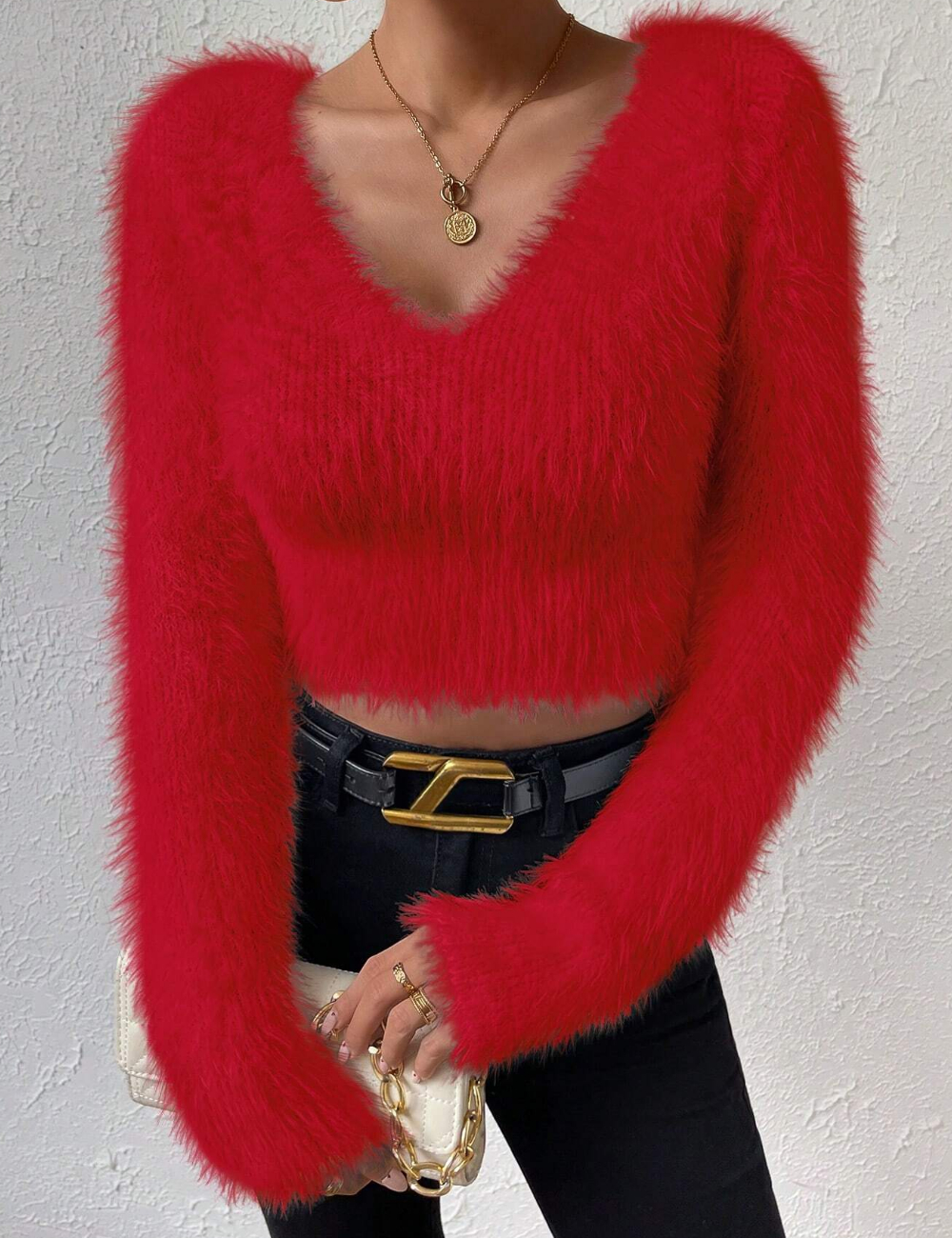 Top casual SHEIN, rosu - vd402979 | outletmag.ro