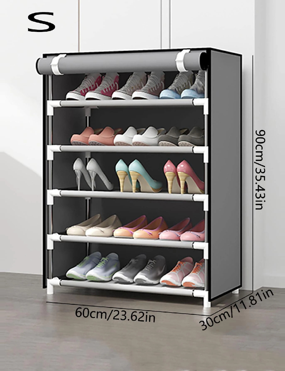 Dulap pentru pantofi casual SHEIN, gri - ci450580 | outletmag.ro