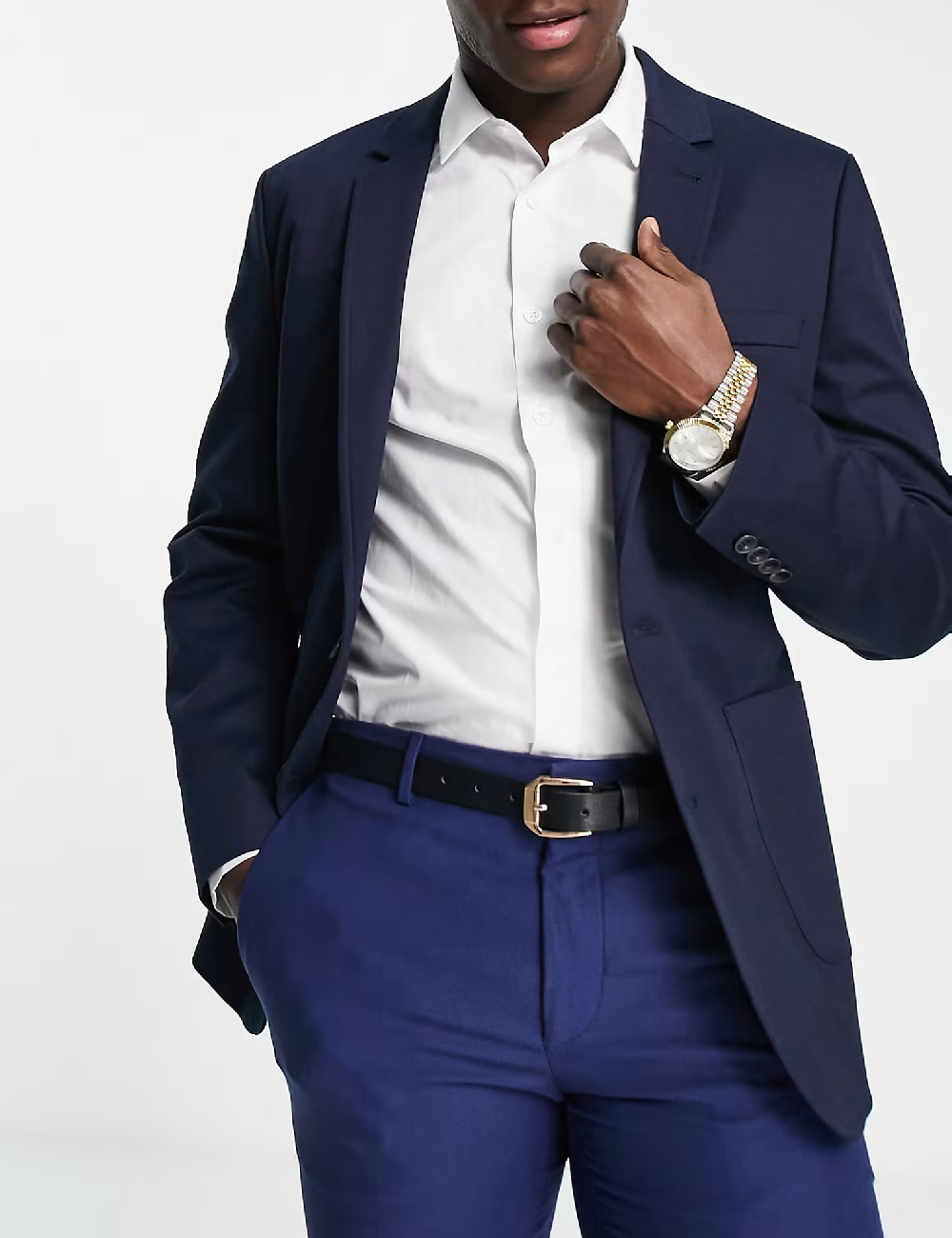 Sacou de ocazie ASOS cu nasturi, albastru - sa505928 | outletmag.ro