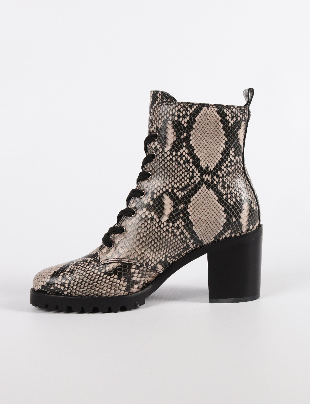 Botine casual de toamnă Kendall&Kylie cu fermoar și snur, animal print ...