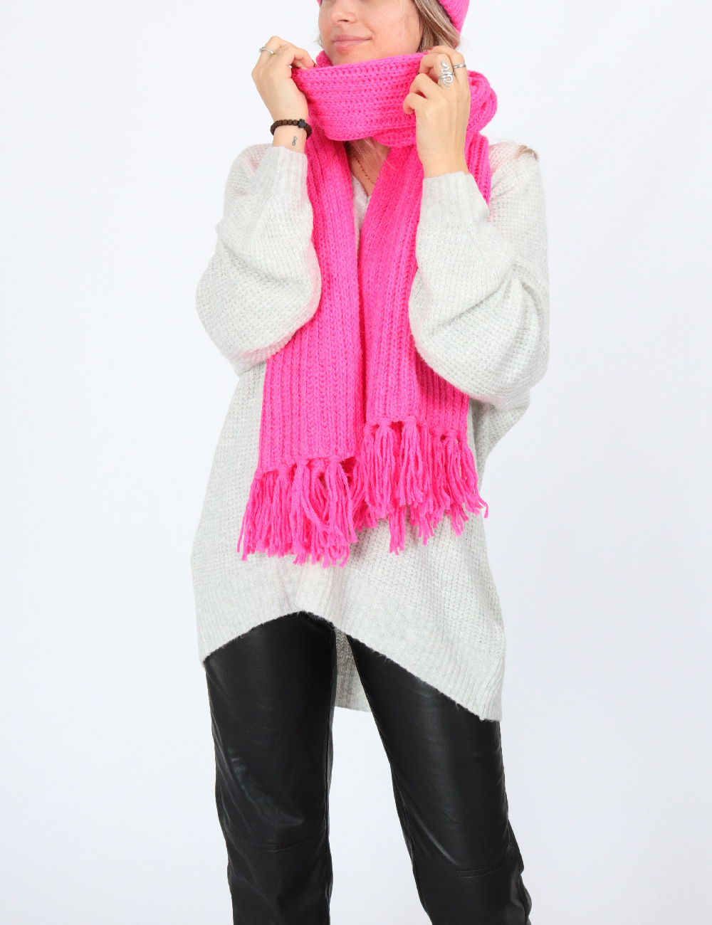 Fular casual de iarnă American Eagle, roz - ci507622 | outletmag.ro