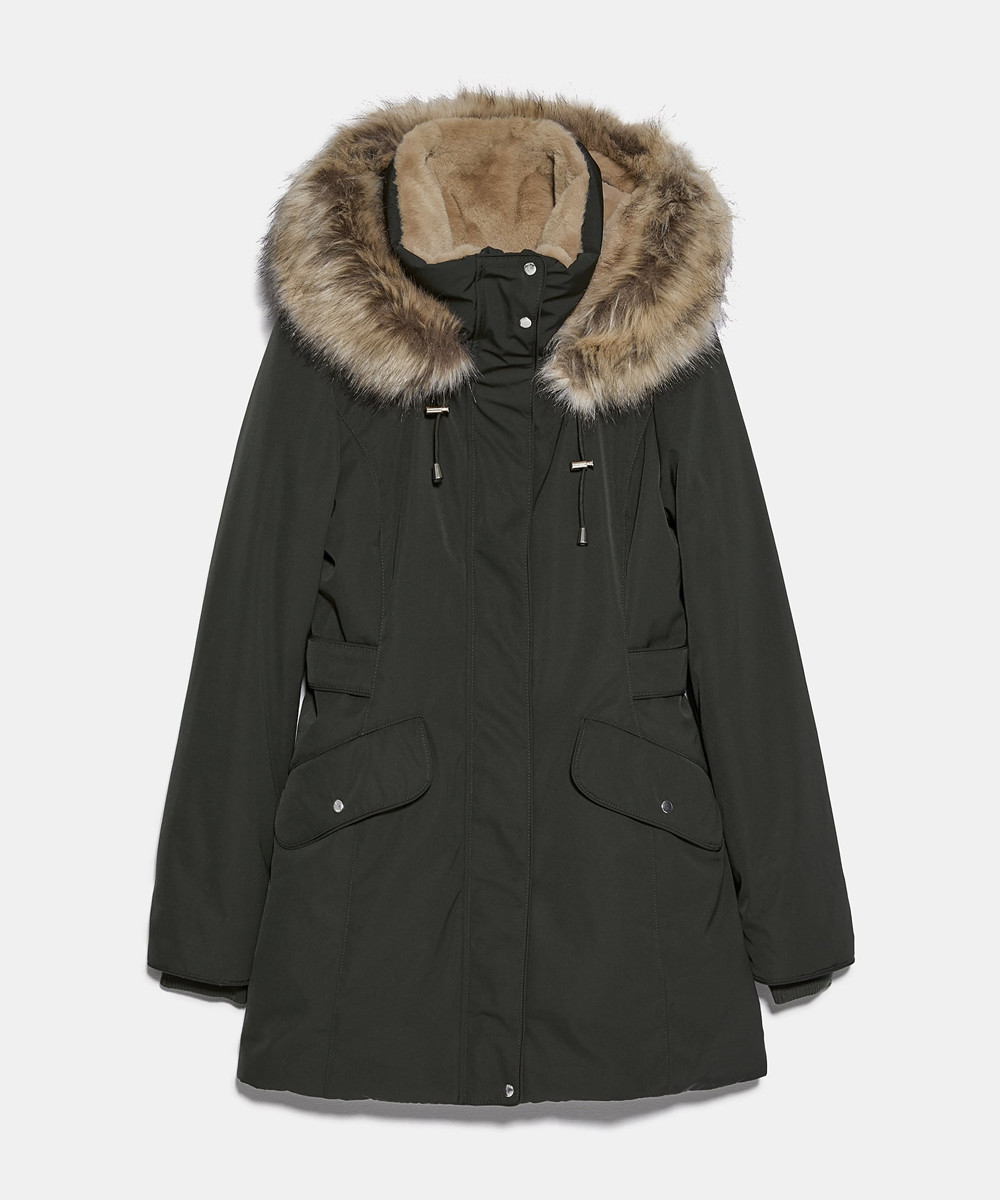 Geaca Zara cu capse, verde - gd89030 | outletmag.ro