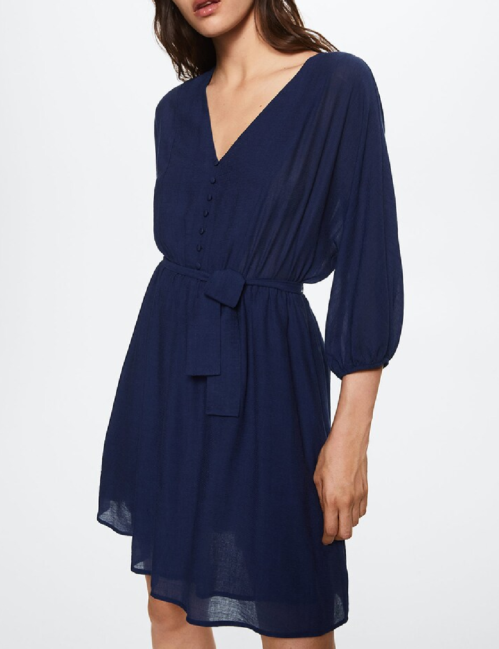 Rochie scurta de ocazie Mango, albastru - ng537088 | outletmag.ro