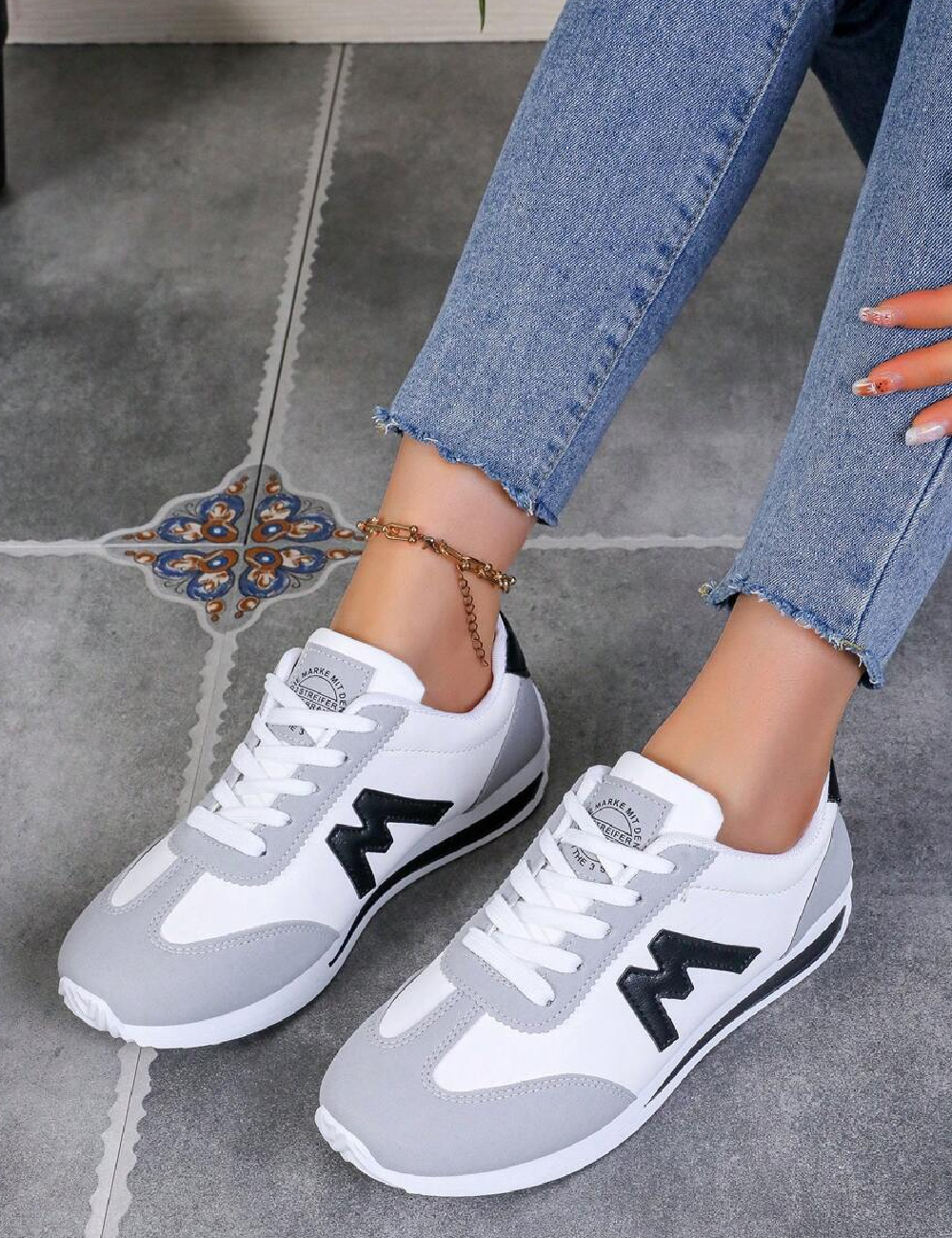 Adidasi casual de primăvară toamnă SHEIN, gri - om537365 | outletmag.ro