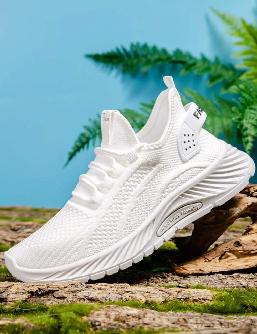 Adidasi casual SHEIN cu snur, alb - ai565553 | outletmag.ro