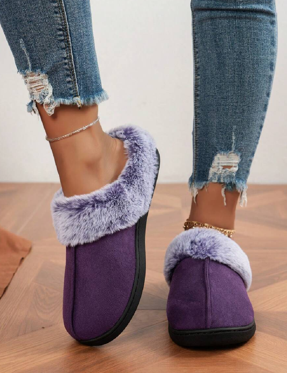 Papuci de Casa casual SHEIN, mov - ai565569 | outletmag.ro