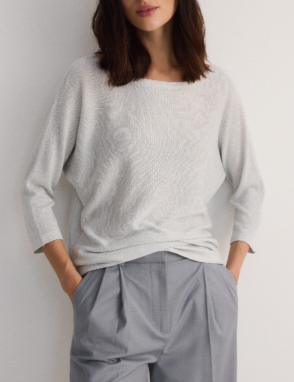 Bluza casual de primăvară Reserved, gri - cb581124 | outletmag.ro