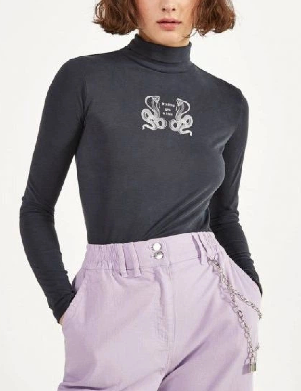 Bluza casual Bershka, gri - sm694651 | outletmag.ro