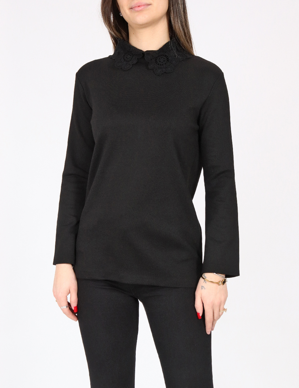 Bluza Zara cu nasturi, negru - sm696265 | outletmag.ro