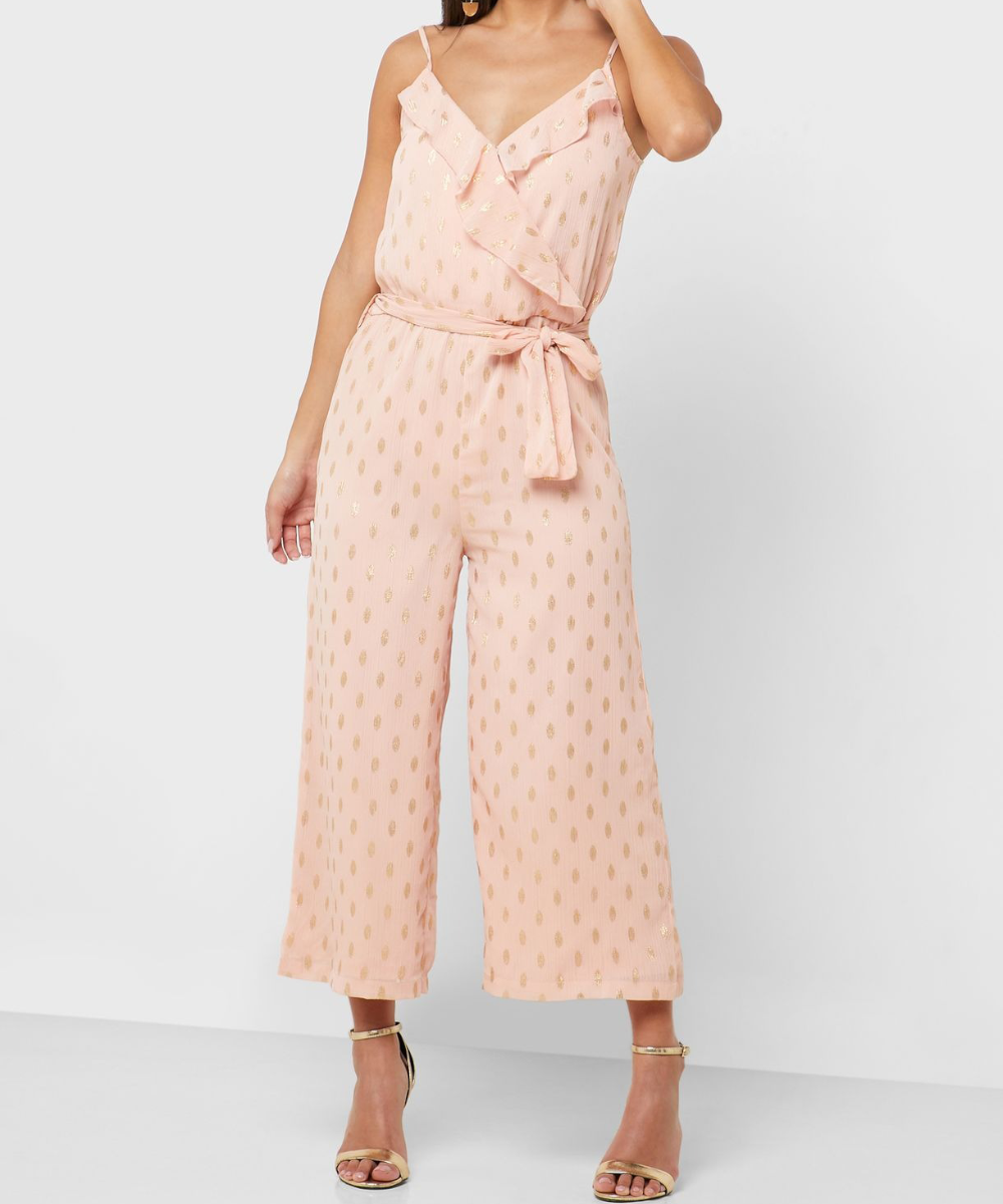 Salopeta Object cu bretele, cordon și capse, roz - ca125293 | outletmag.ro