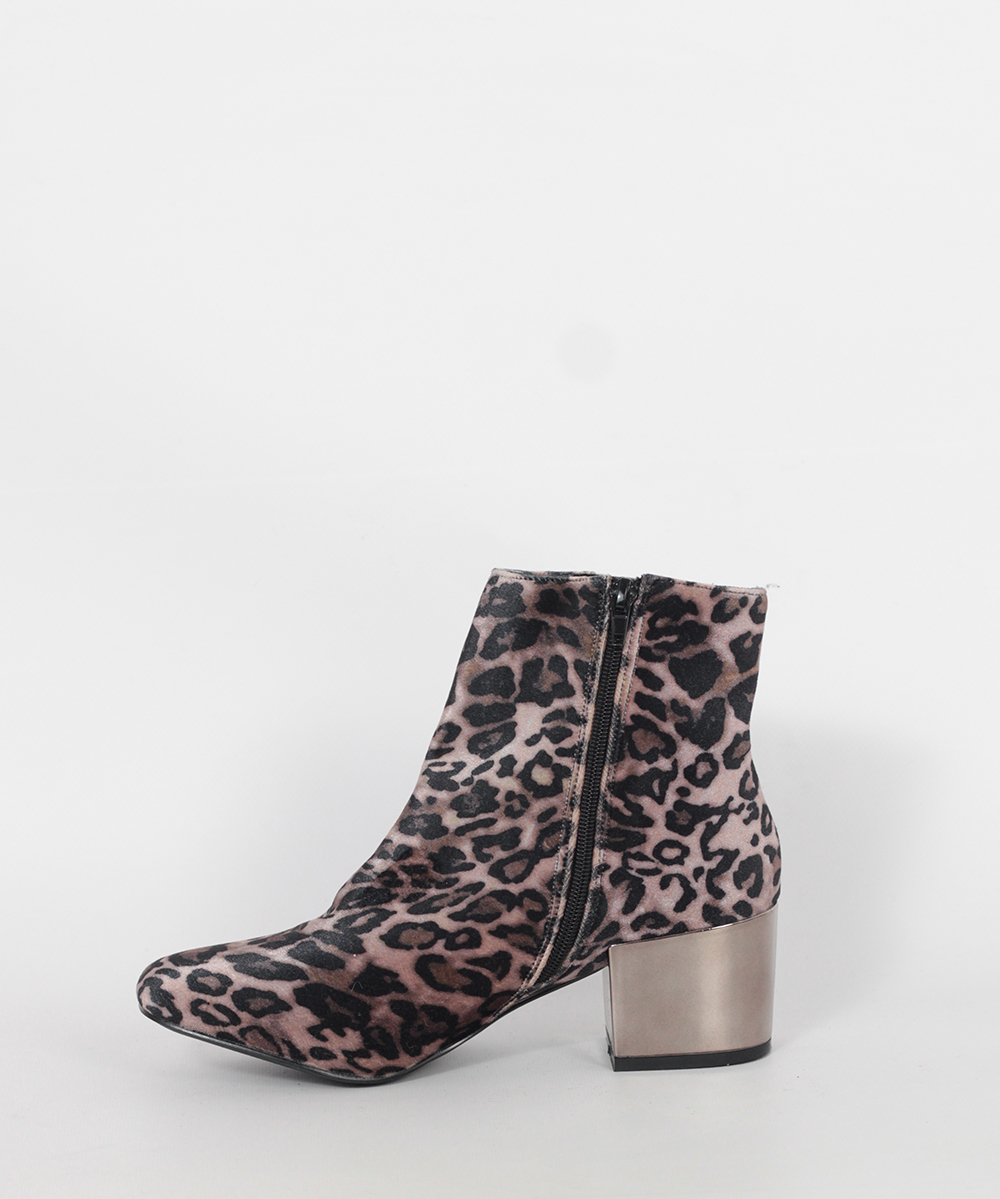 Botine Reserved, animal print - om187412 | outletmag.ro