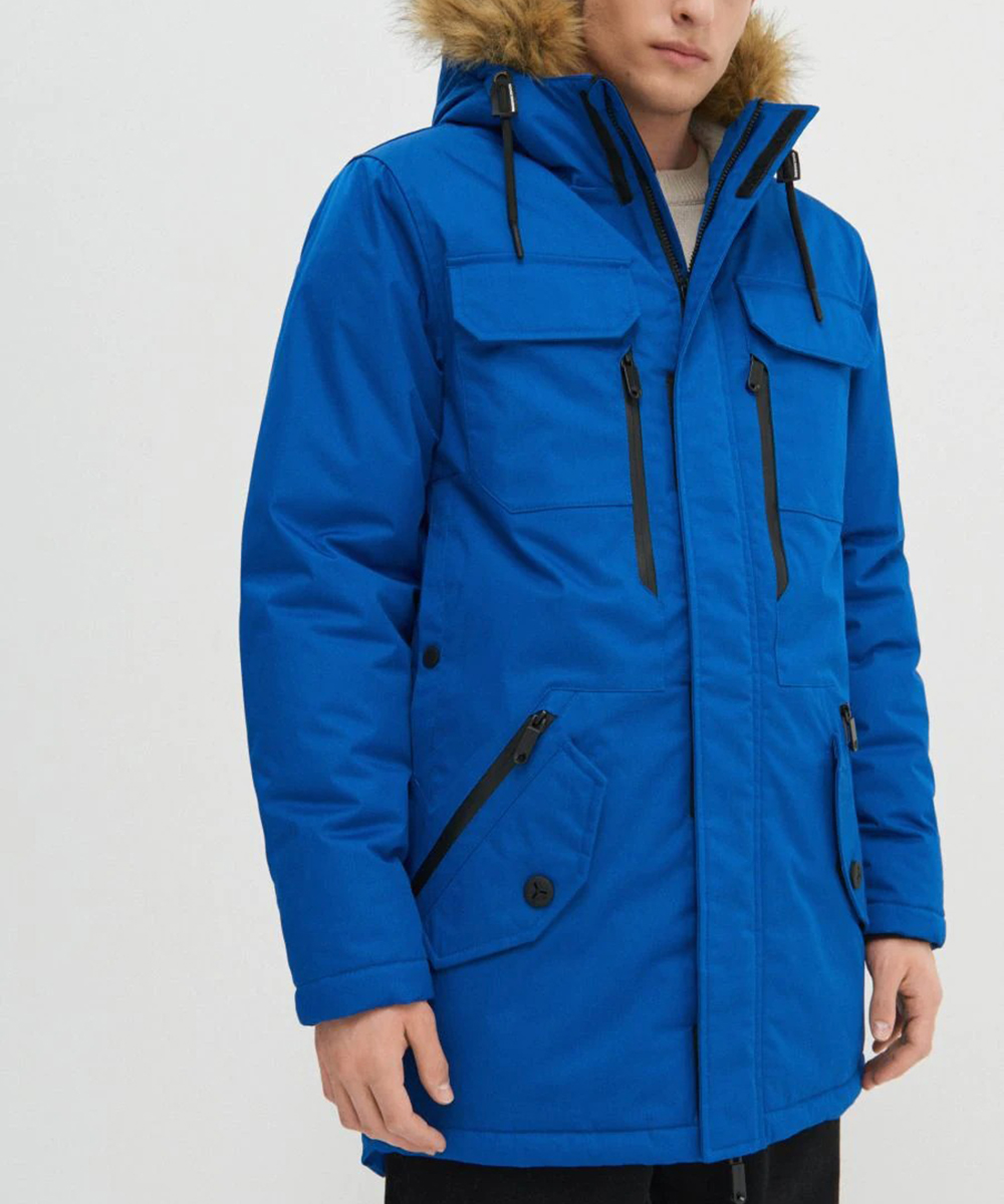 Geaca de iarnă House Design System cu gluga, albastru - ai189574 ...