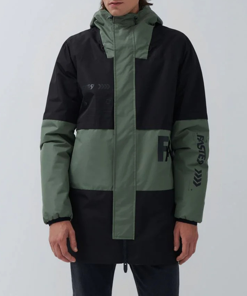 Geaca de iarnă House Brand cu gluga, verde - ca189721 | outletmag.ro