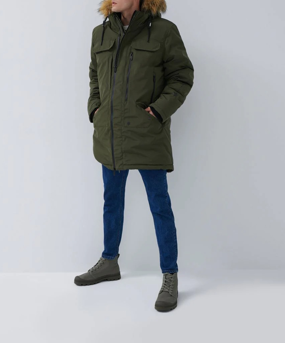 Geaca de iarnă House Design System cu nasturi, verde - pl190324 ...