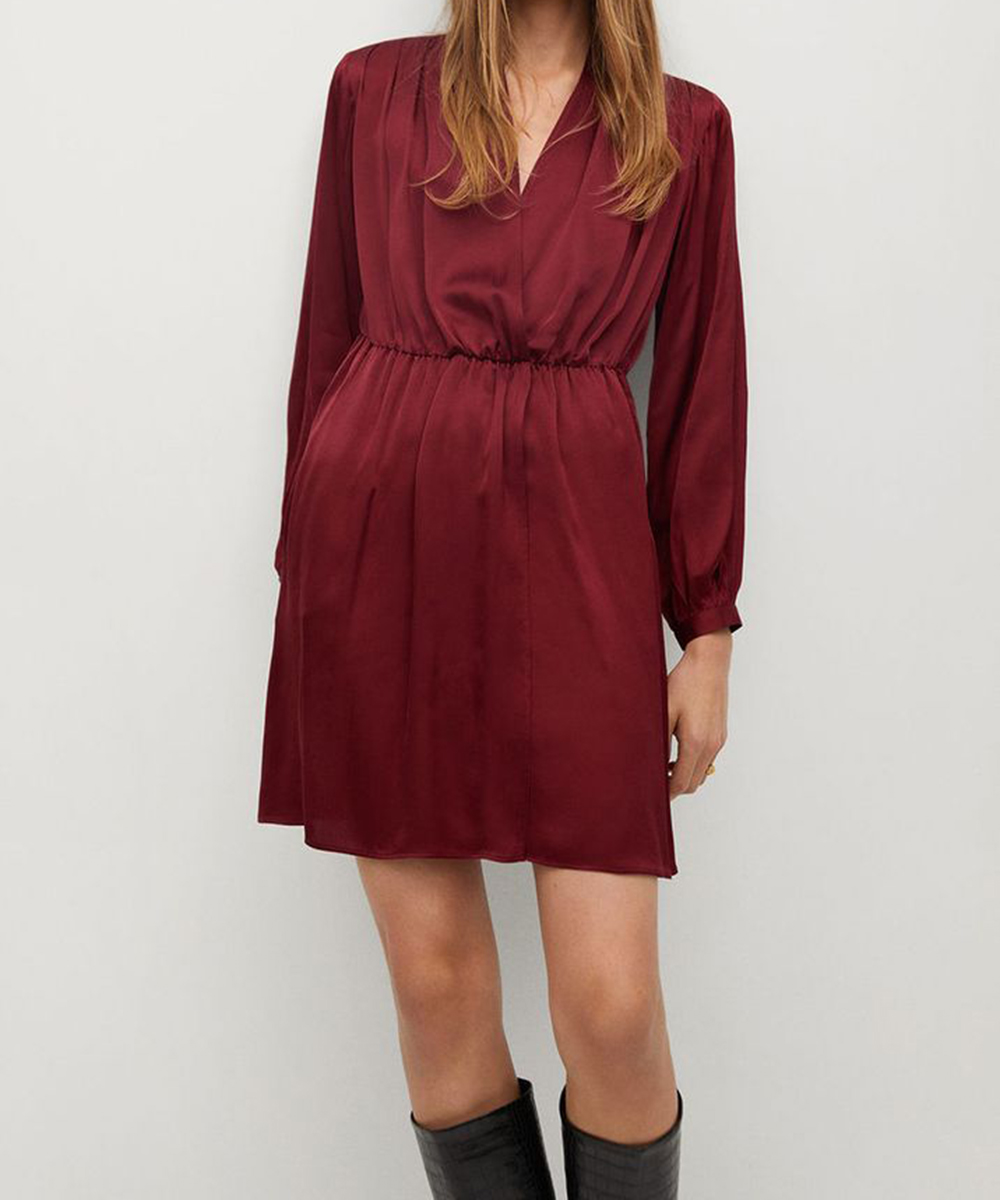 Rochie scurta Mango, rosu - ma202160 | outletmag.ro