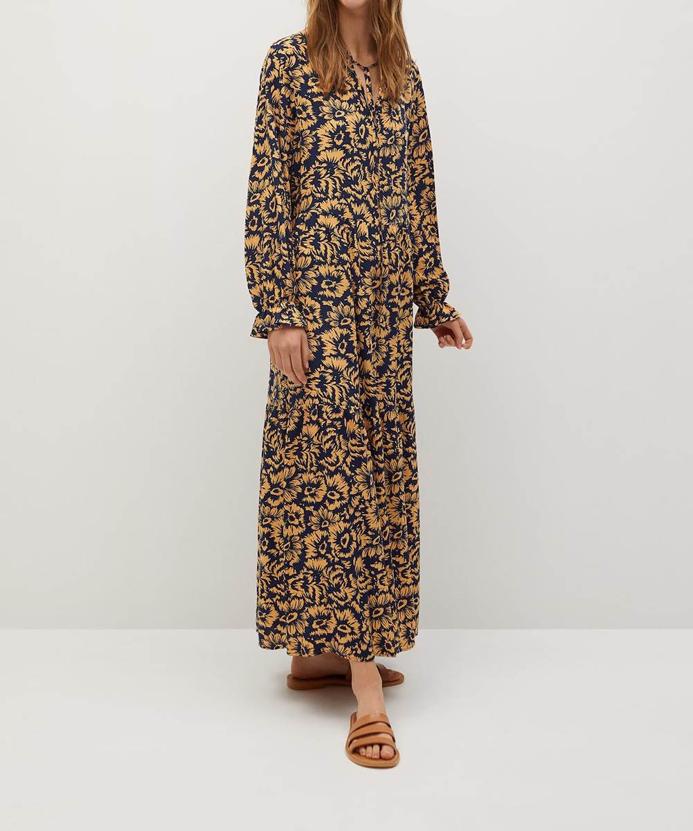Rochie lunga Mango, floral print - ab202813 | outletmag.ro