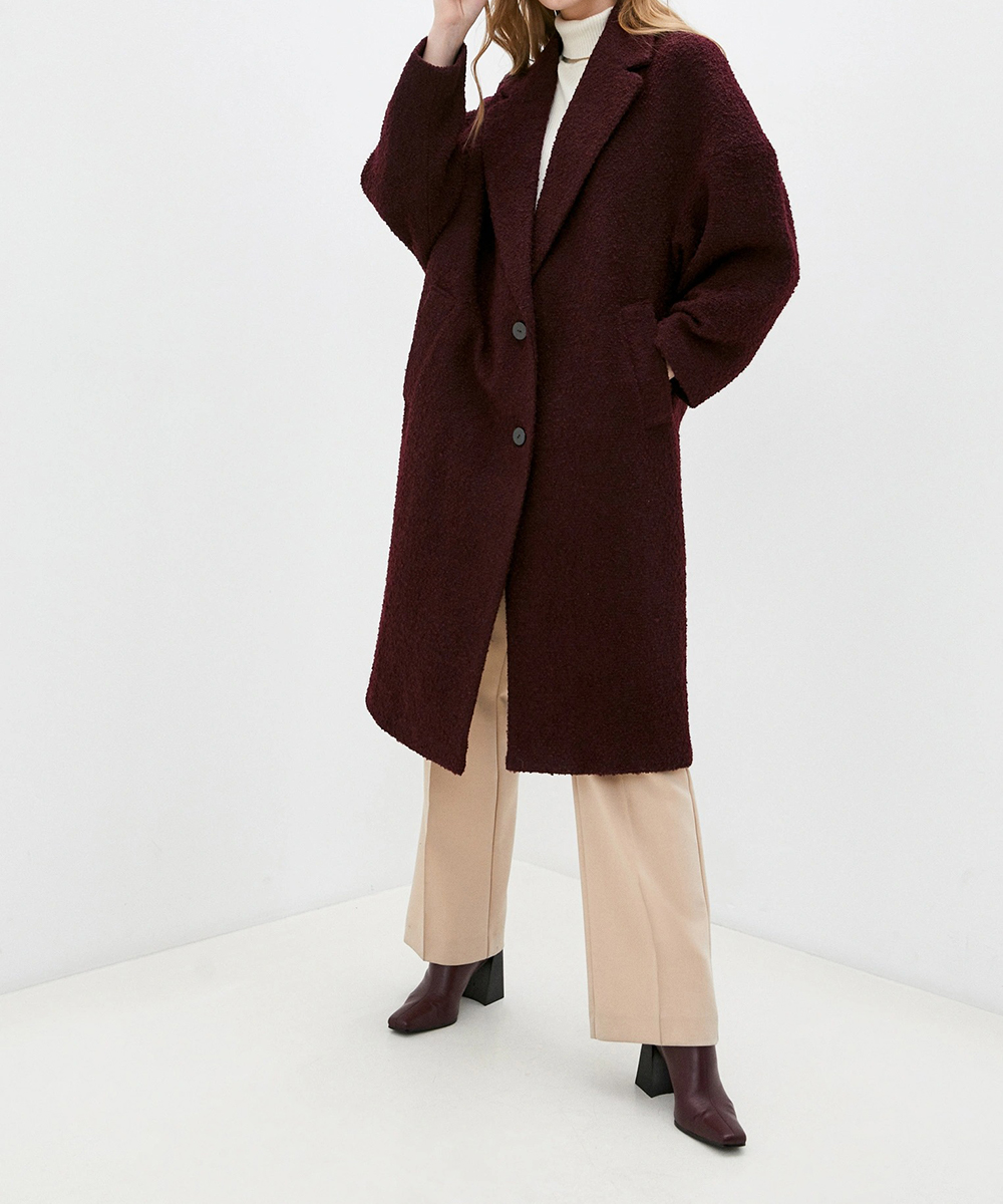 Palton de primăvară toamnă Mango cu nasturi, mov - cg203162 | outletmag.ro