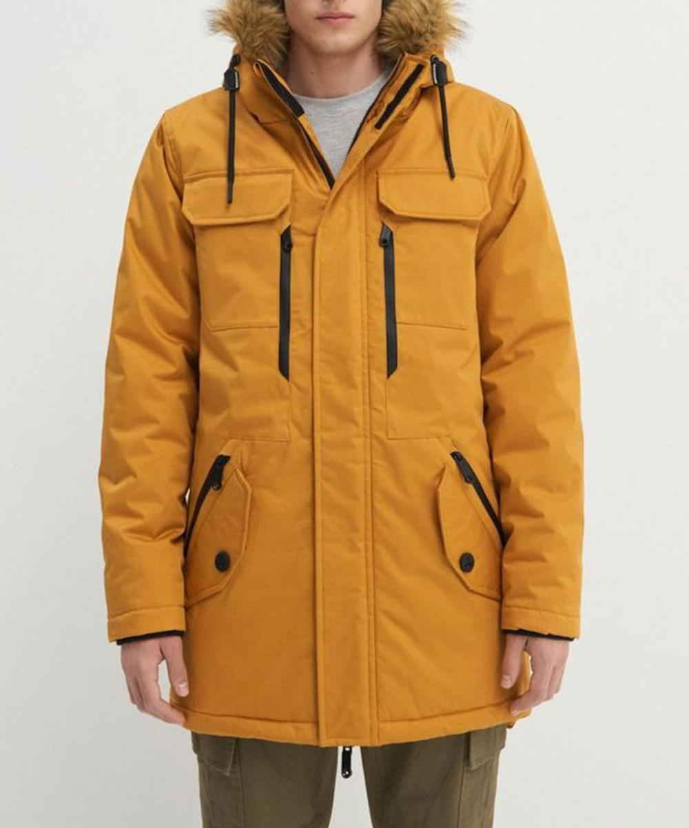 Geaca House Design System cu gluga, galben - pl203537 | outletmag.ro