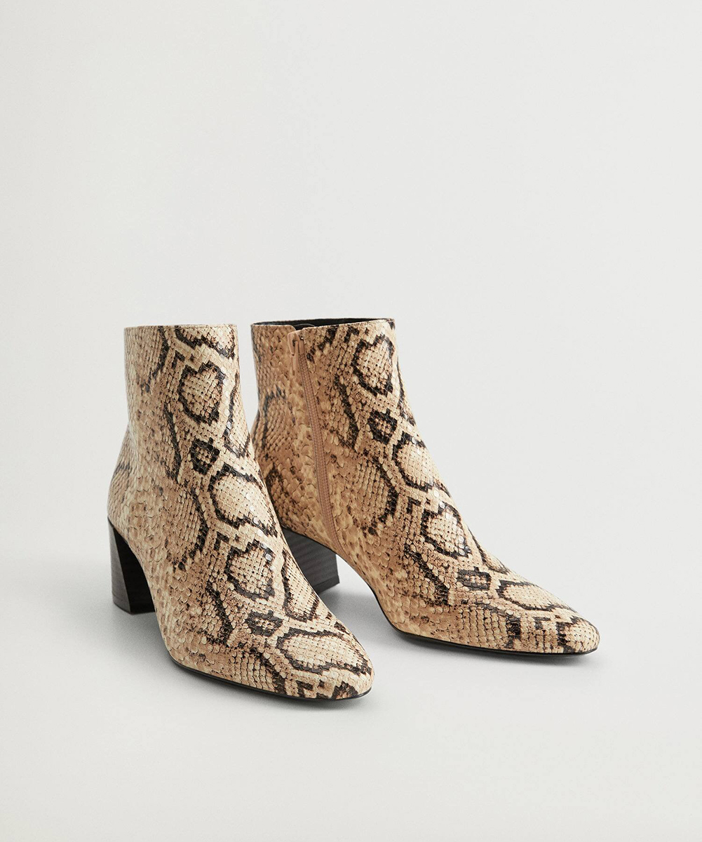 Botine de primăvară toamnă Mango, animal print - gd210415 | outletmag.ro