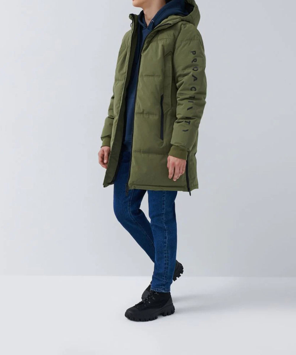 Geaca de iarnă House Brand cu gluga, verde - pl214419 | outletmag.ro