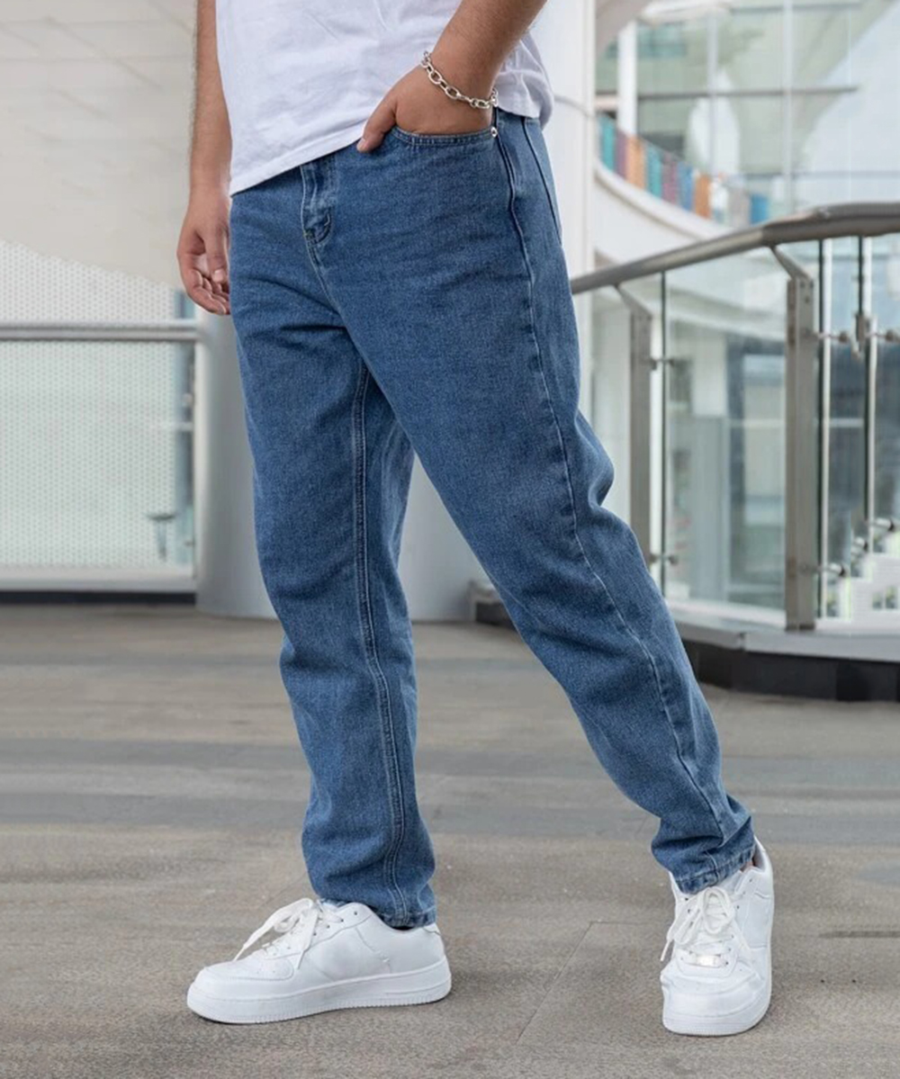 Blugi SHEIN cu capse, albastru - pl216470 | outletmag.ro