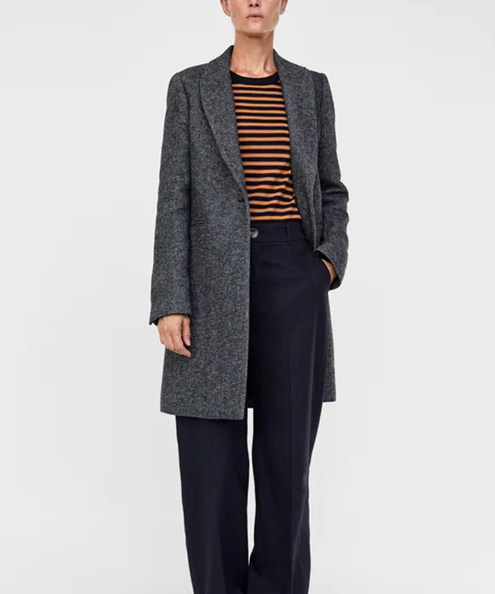 Palton Zara, gri - d40322 | outletmag.ro