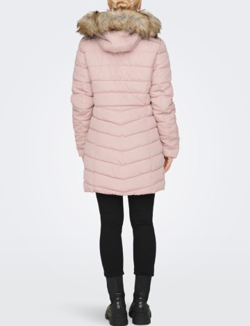 Geaca Only cu gluga, roz - as235526 | outletmag.ro