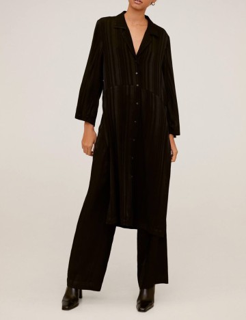 Rochie medie Mango cu nasturi, negru - ng252905 | outletmag.ro