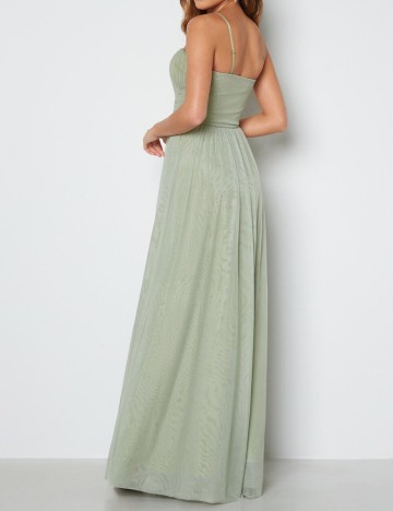 Rochie lunga BUBBLEROOM cu bretele, verde - om296994 | outletmag.ro