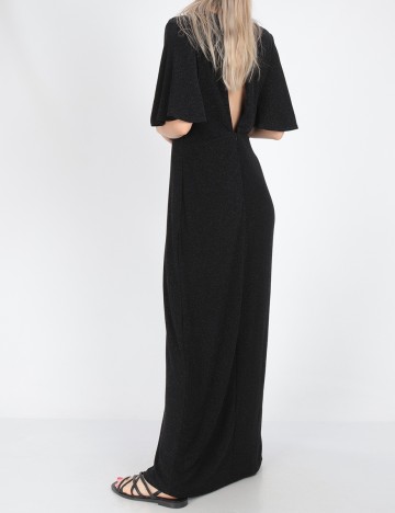 Rochie lunga de vară Bershka, negru - ng329542 | outletmag.ro