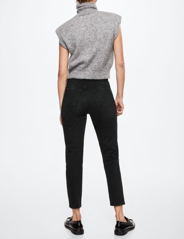 Blugi Mango cu capse, negru - om360833 | outletmag.ro