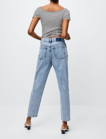 Blugi Mango cu nasturi, albastru - vd361007 | outletmag.ro