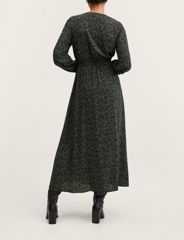 Rochie medie de primăvară toamnă Mango, verde - vd363211 | outletmag.ro